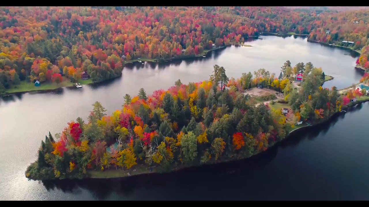 Fall Foliage Vermont - 4K aerial video - YouTube