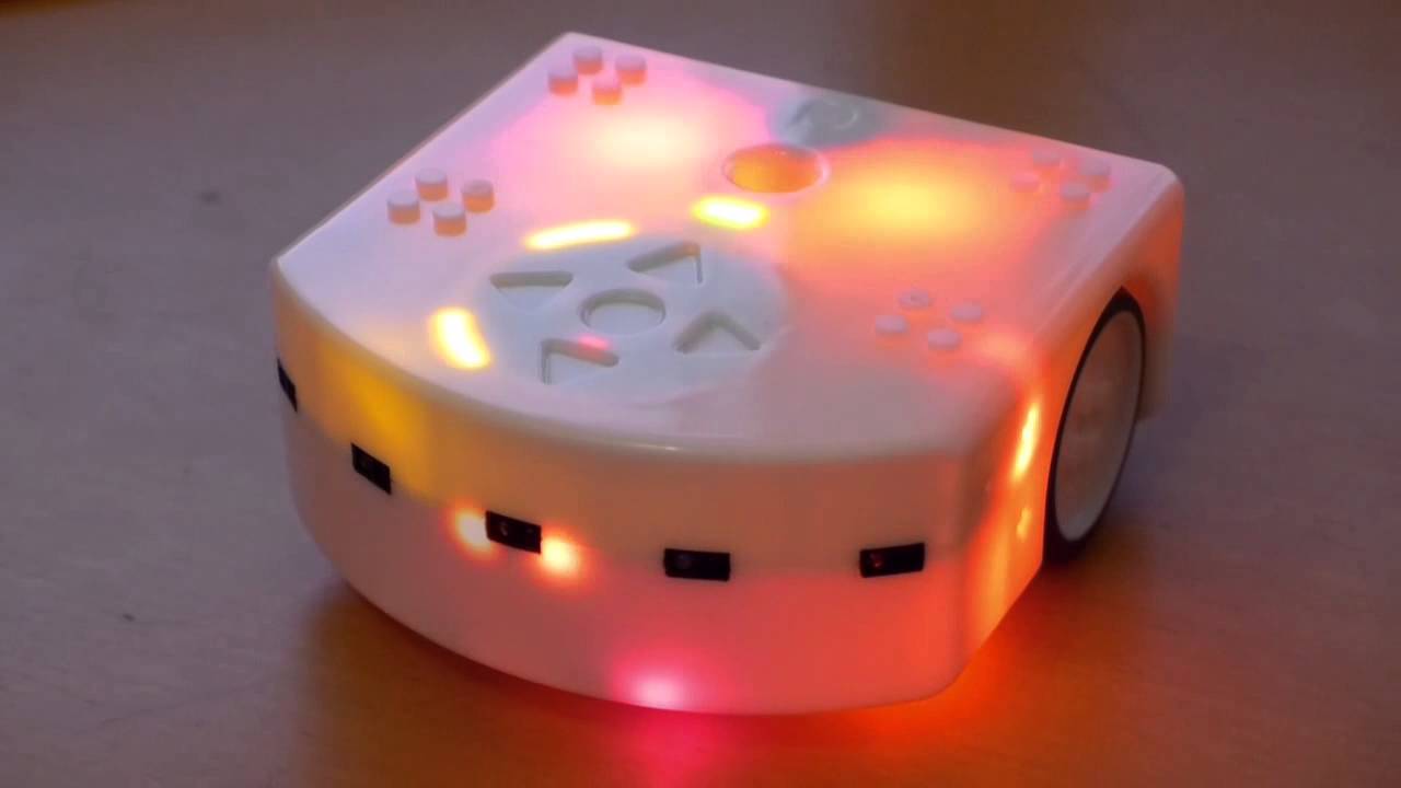 Thymio with "running lights" coded using Blockly - YouTube