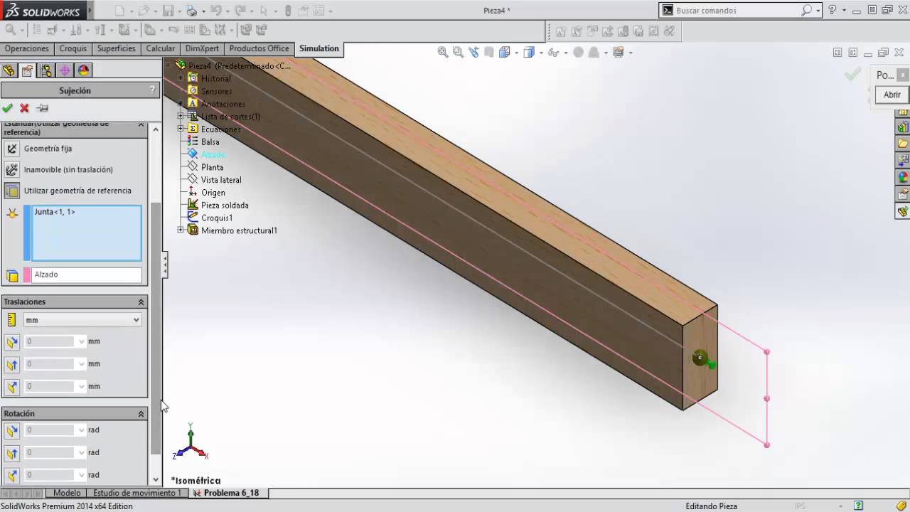 Simulacion en SolidWorks de esfuerzo cortante en vigas_2 - YouTube