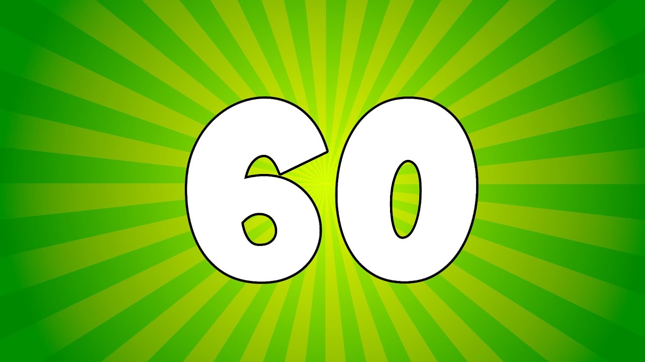 Cartoon Countdown Timer - Green Background - 60 seconds - YouTube