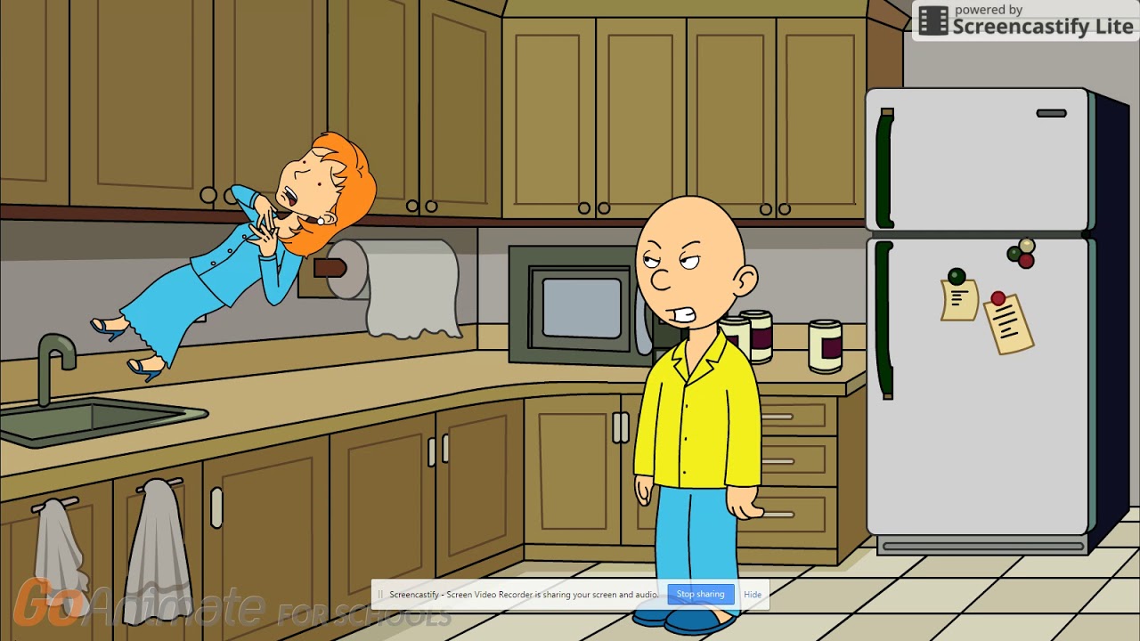 Caillou looks for his yellow shirt and gets crazy/Gets Grounded - YouTube