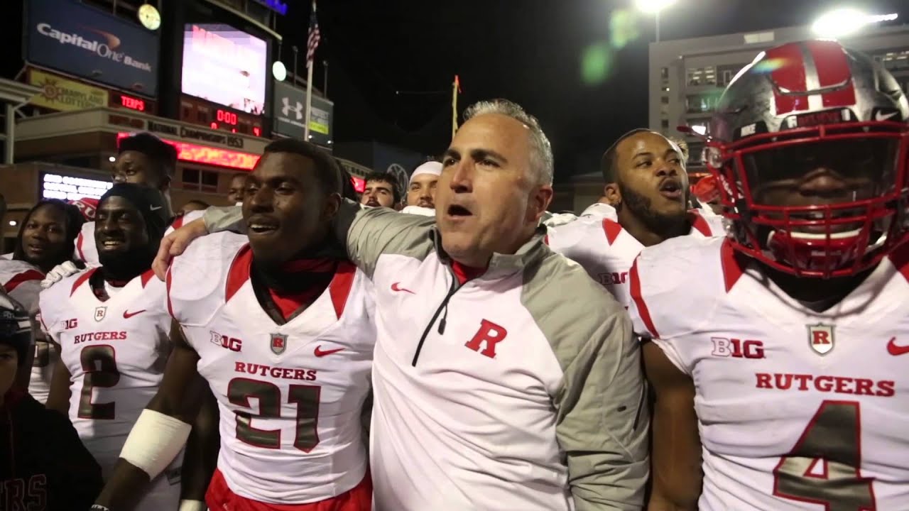 Rutgers Football team sings Alma Mater after stunning win over Maryland ...