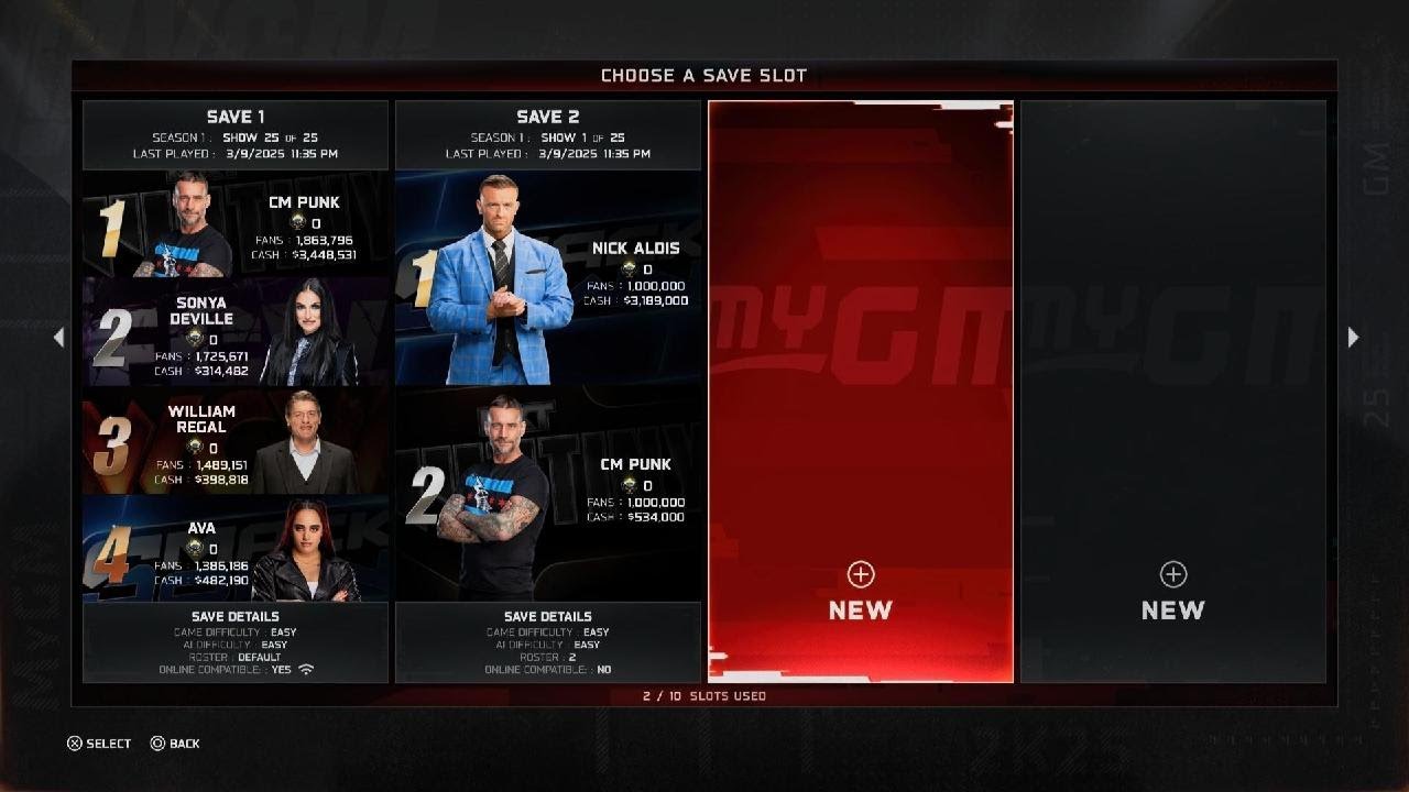 WWE 2K25 MY GM start with Kyle Slickman And Cash Suplex for medical ...