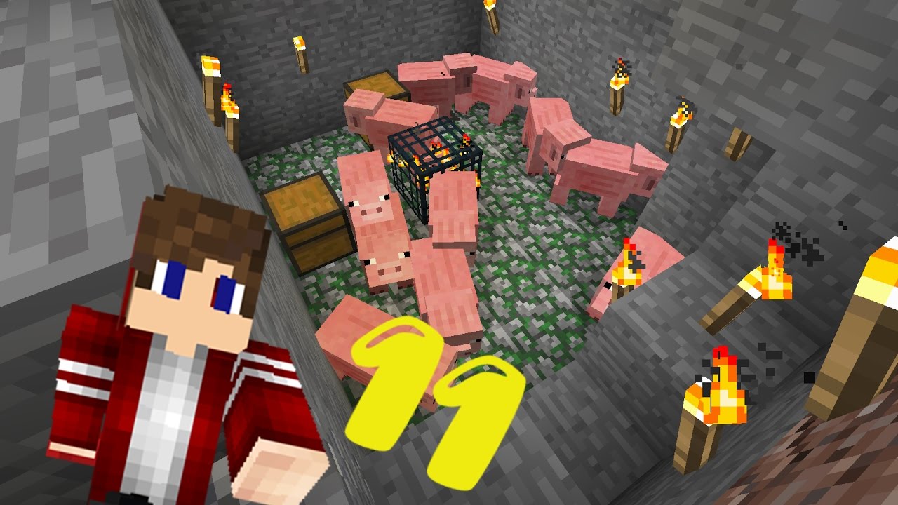 Minecraft ITA -#11 - BUG! SPAWNER DI MAIALI! - YouTube