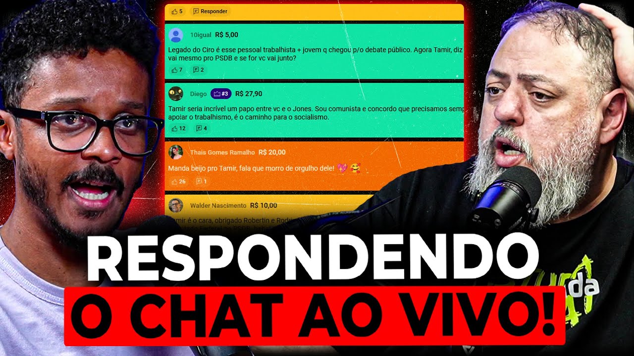 TAMIR FELIPE RESPONDENDO O CHAT AO VIVO! - YouTube