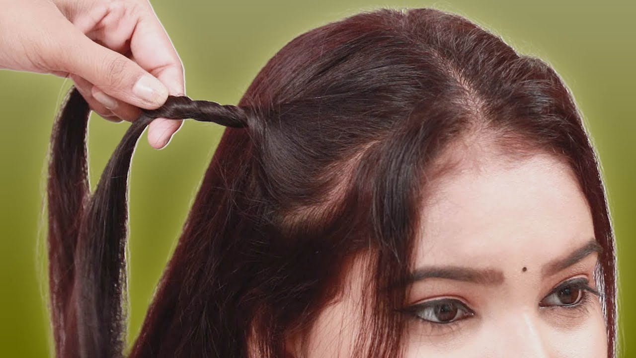 Trendy Front Hairstyle Using Trick | 4 Magic Tricks for Long Hairstyles ...