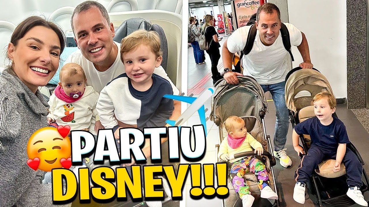 PRIMEIRA VIAGEM SEM BABÁ? VOO CANCELADO? Viagem para Disney em família ...