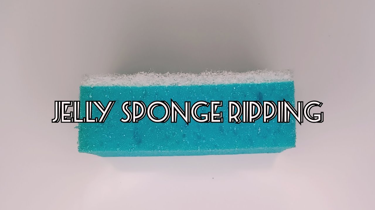 ASMR | Jelly Sponge Ripping 🤍🩵 - YouTube