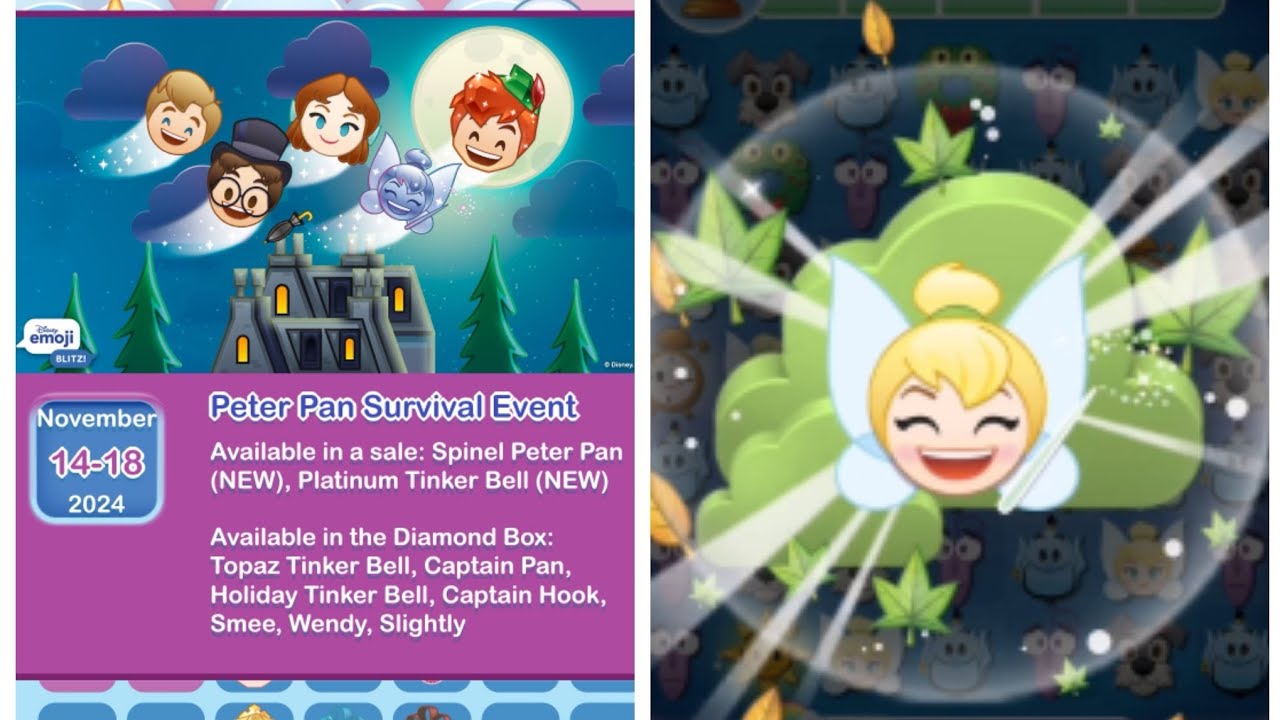 Game: Disney Emoji Blitz - Tinkerbell Plays the Peter Pan Survival ...