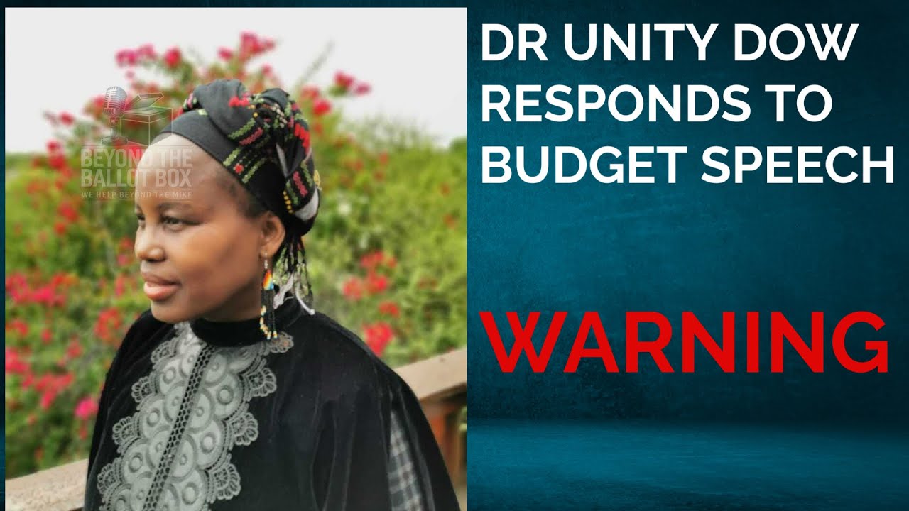 DR UNITY DOW RESPONDS TO BUDGET SPEECH - YouTube