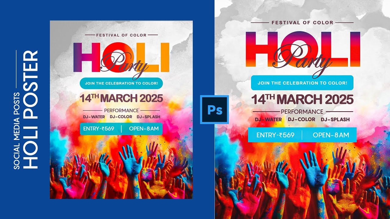 Event Poster Design in Photoshop | Festival & Party Posters - YouTube
