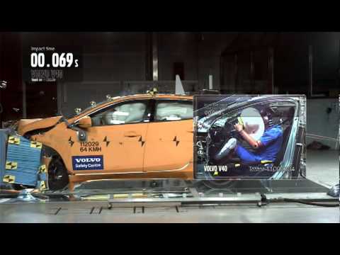 The all new Volvo V40 Crash Test with text - YouTube