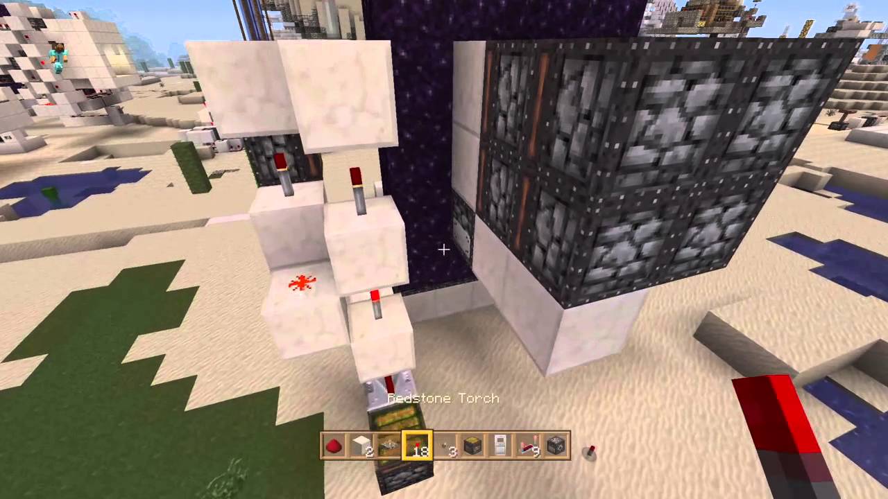Minecraft PS4 "NEVER PORTAL" Nether Portal Awesome Redstone Build - YouTube