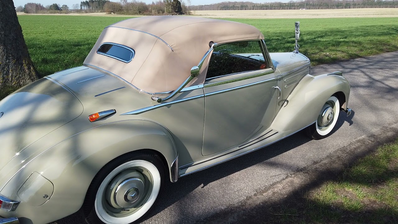 1952 Mercedes-Benz W187 220 Cabriolet A - Driving and Walkaround Video ...