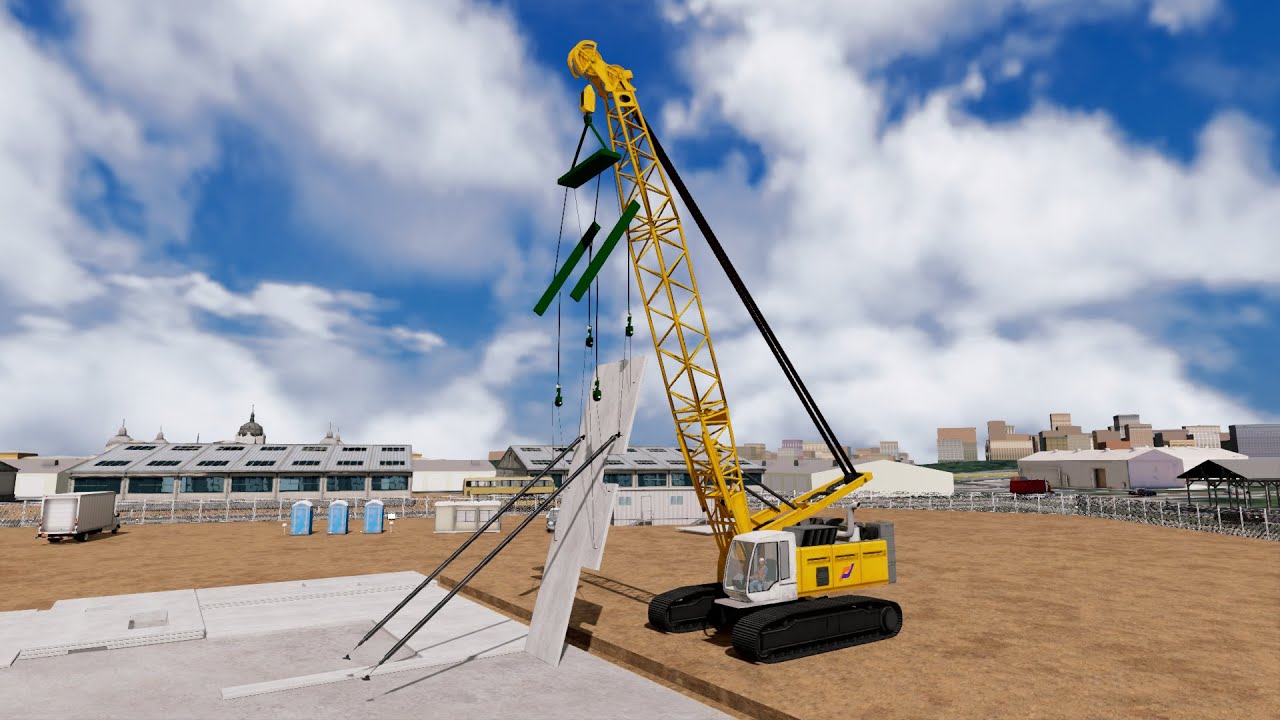 [Fuzor 4D]Tilt-up Simulation for Warehouses - YouTube