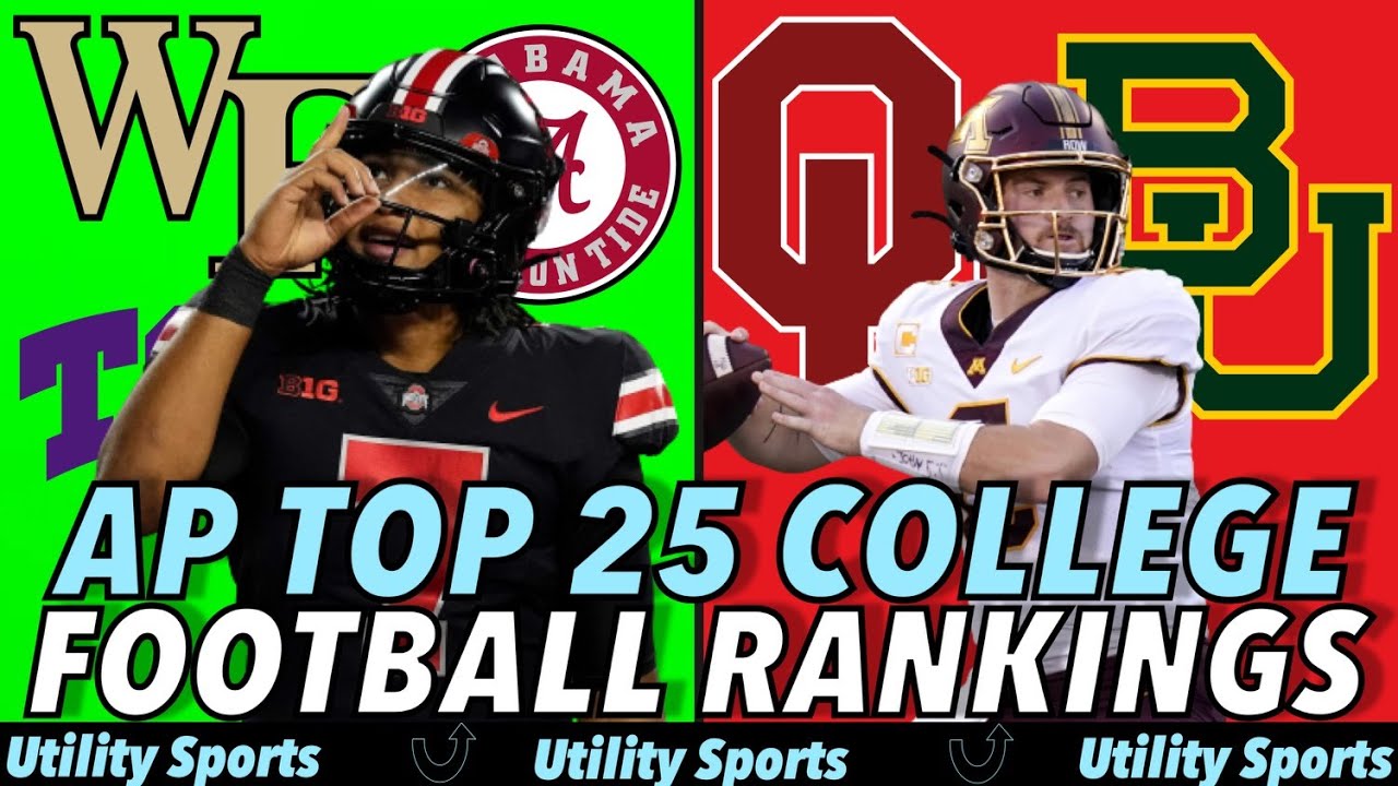 Revealing the AP 25 College Football Rankings l Bama makes the jump ...