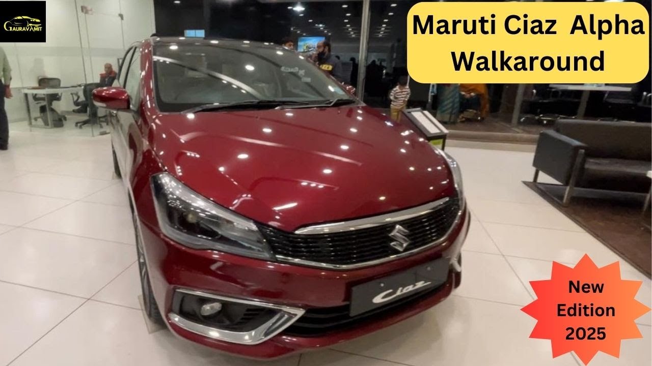 Get Obessed With Stylish Maruti Ciaz Alfa | Walkaround Red Colour And ...