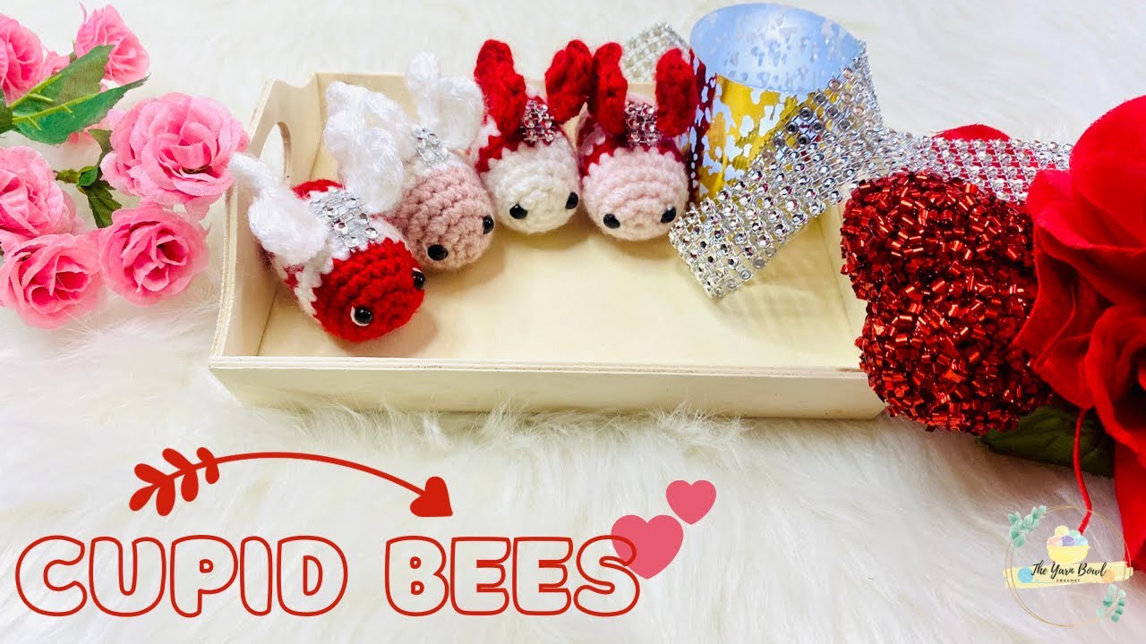 Cupid Bees | Cute Valentines Day Gifts | Crochet Bees - YouTube