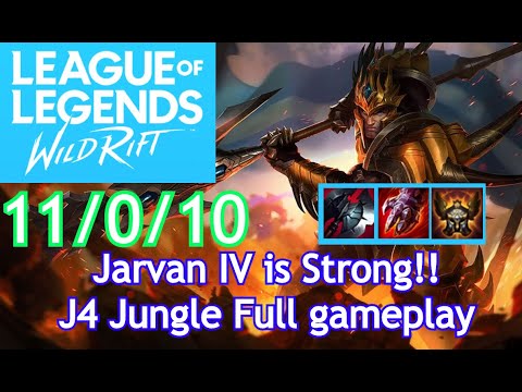 Jarvan IV is Strong!! | LOL Wild Rift | J4 Jungle gameplay - YouTube