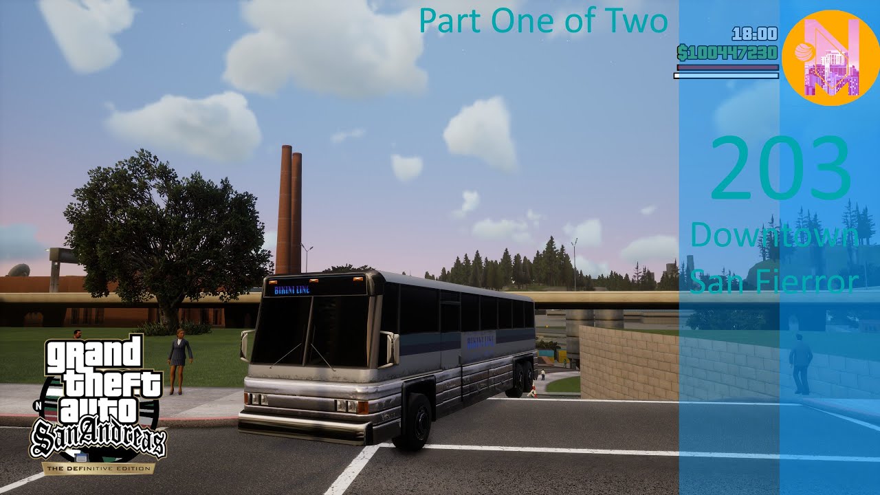 GTA: SA - Bus&Coach Line - Route 203 - YouTube