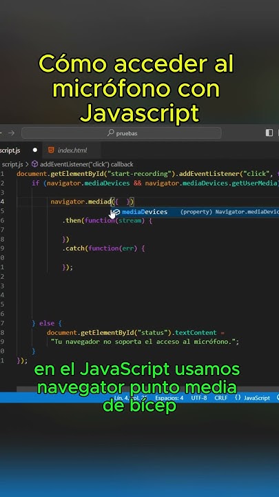 Acceder Al Micrófono Con Javascript Javascriptdesdecero Cursodejavascript Aprendejavascript