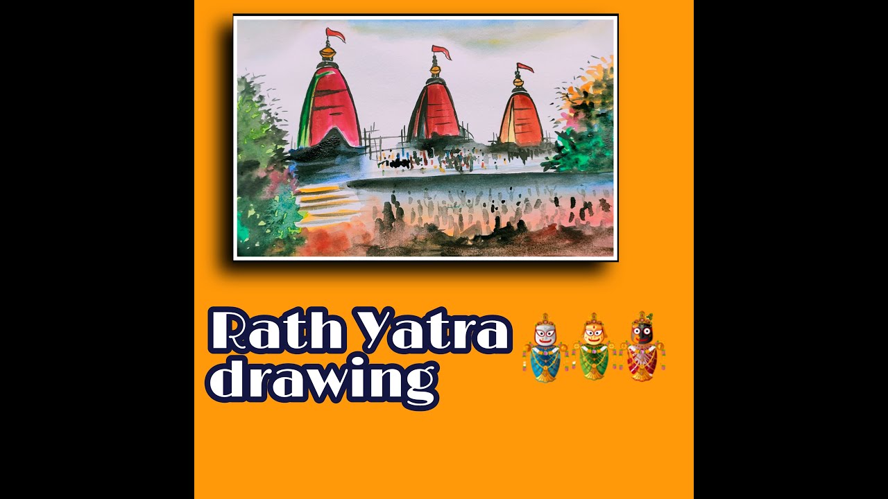 How to draw RATH YATRA drawing // Easy Rath Yatra drawing tutorial for ...