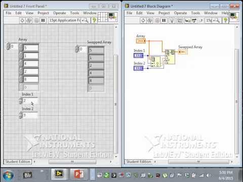 LabVIEW - Swap Array Elements - YouTube