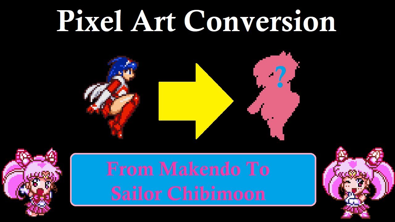 🎨 Makendo To Sailor Chibimoon Air Dash 2nd Frame Pixel Art Conversion Sprite For Mugen - YouTube