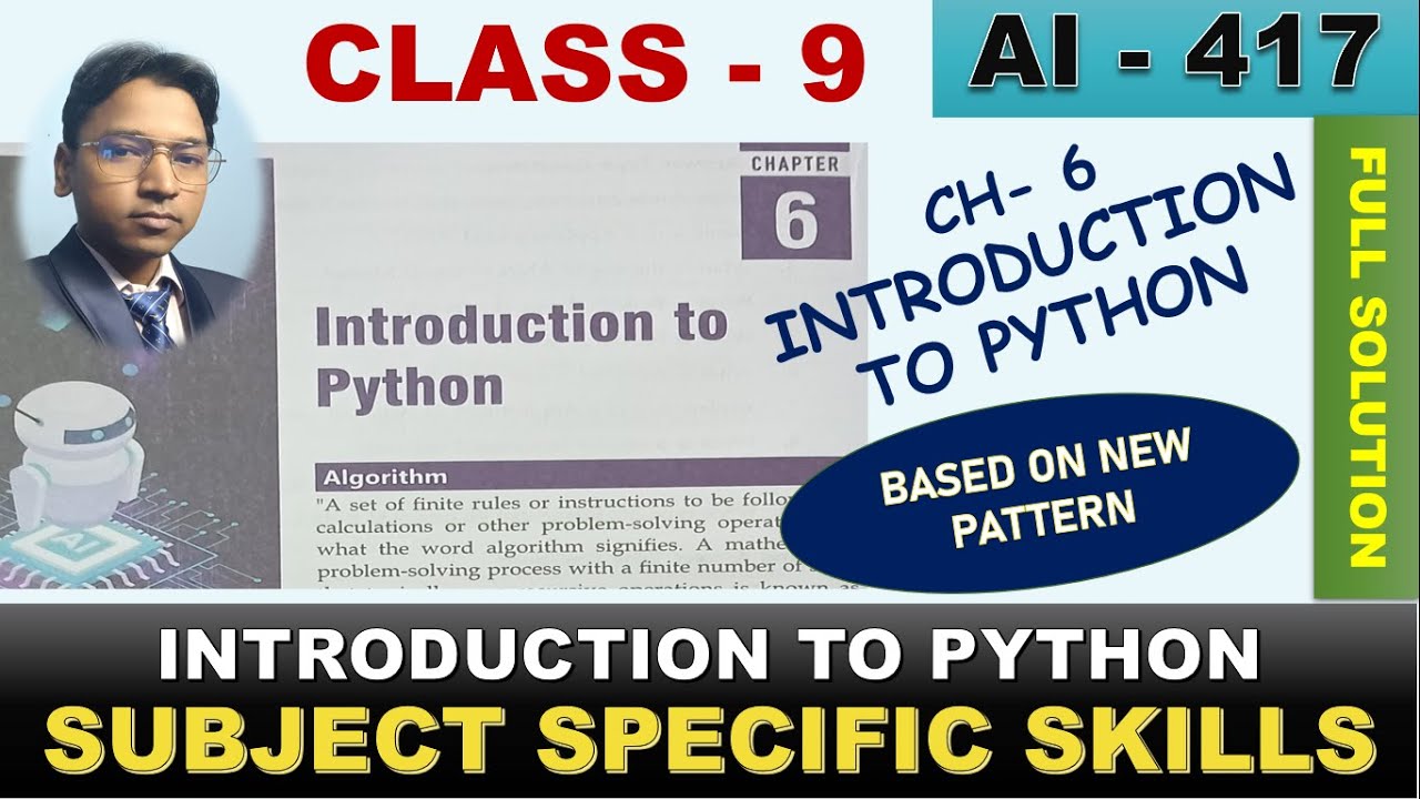 INTRODUCTION TO PYTHON | CLASS 09 | AI 417 | BOOK SOLUTION | QUESTION ...