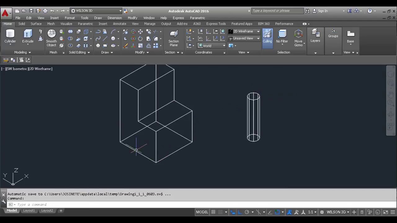 Desenho isométrico no Autocad parte 1 - YouTube