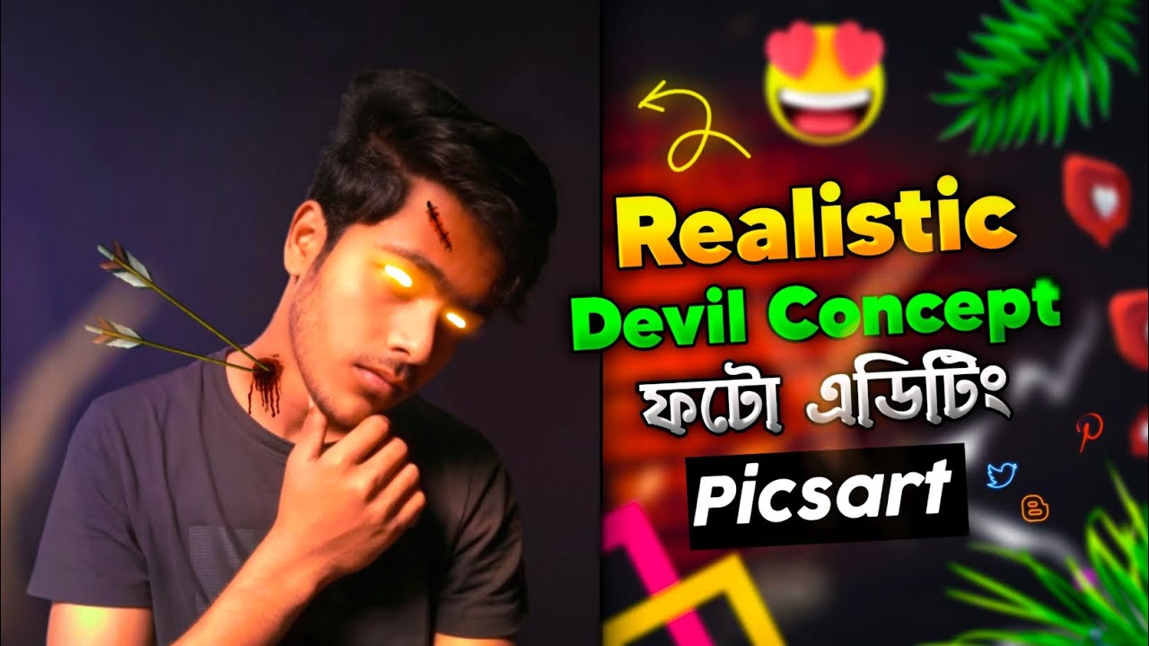 Realistic Devil Concept Photo Editing || Picsart Photo Editing - YouTube