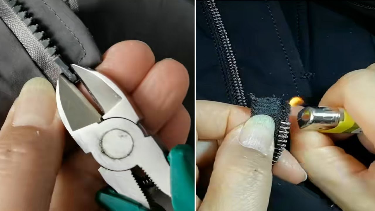 2 methods for repairing the zipper base yourself - YouTube