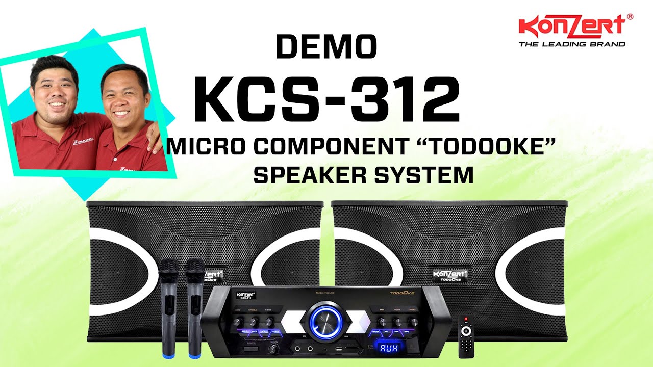 KONZERT KCS-312 MICRO COMPONENT "TODOOKE" SPEAKER SYSTEM with Kuya ...