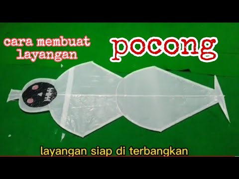 cara mudah membuat layangan pocong- pocongan - YouTube
