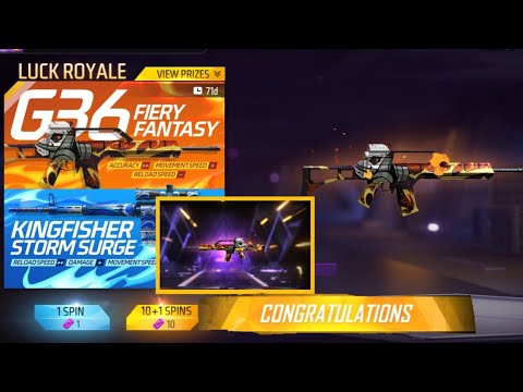 NEW WEAPON ROYALE FREE FIRE| G36 FIERY FANTASY NEW WEAPON ROYALE| FREE ...