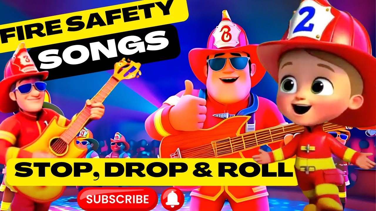 🔥 Fire Safety Song: Stop, Drop & Roll! | The Singing Fireman | Kids ...