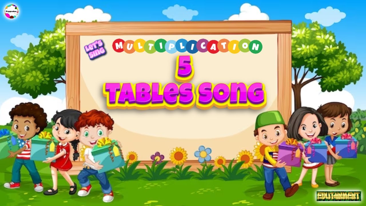 5 TABLES SONG/BEST KIDS SONG, Learn multiplication easily through a ...
