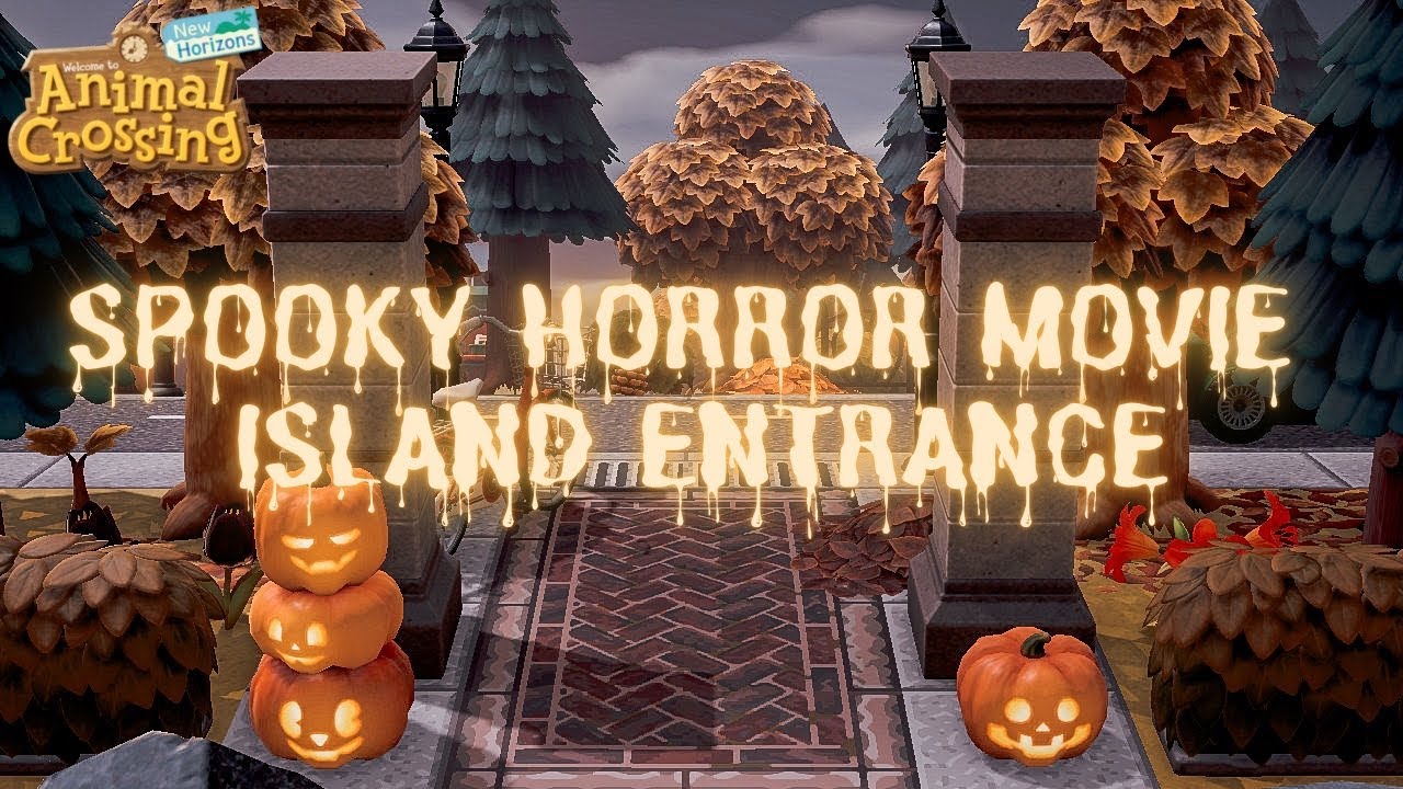 Spooky Fall Island Entrance | Horror Movie | Animal Crossing: New ...