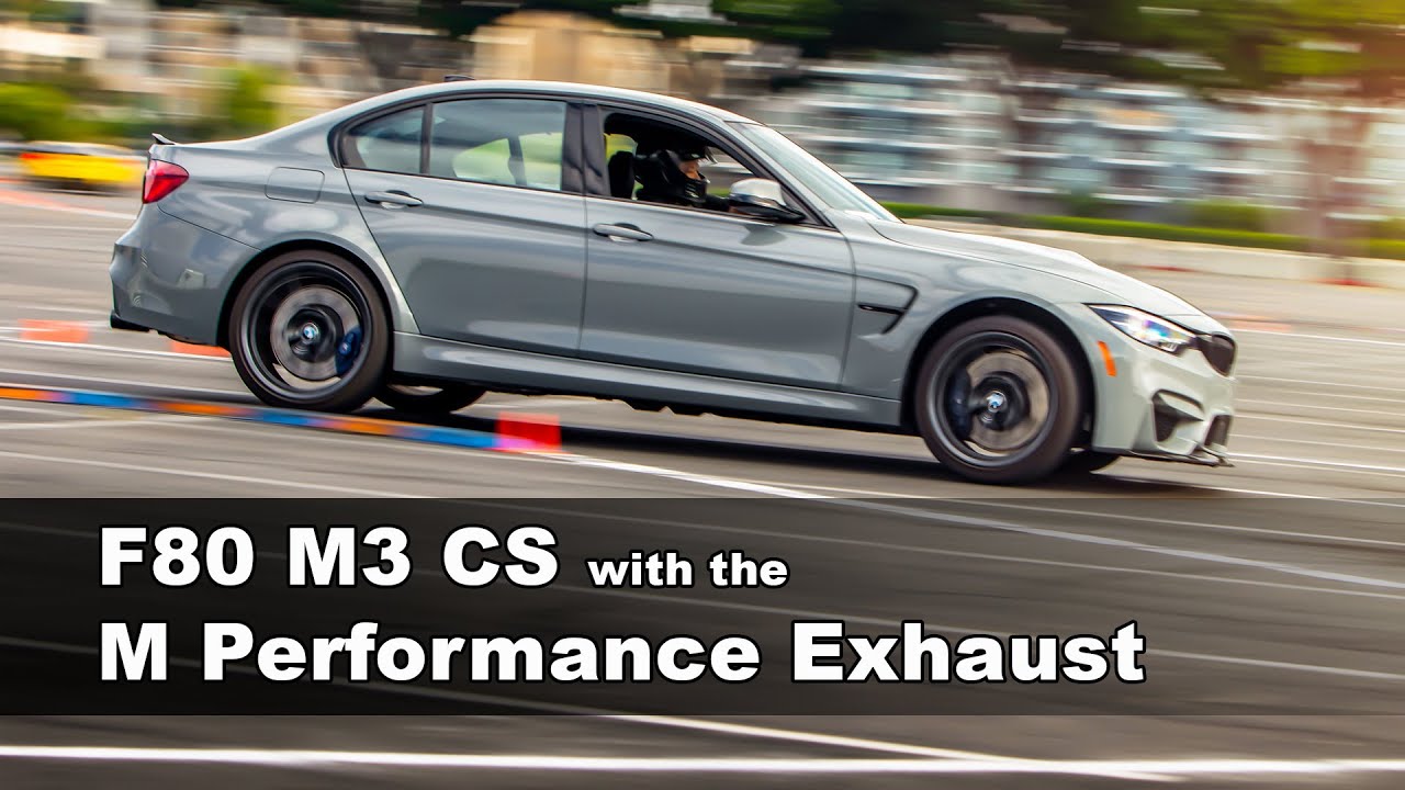 BMW F80 M3 CS with M Performance Exhaust Flyby - YouTube