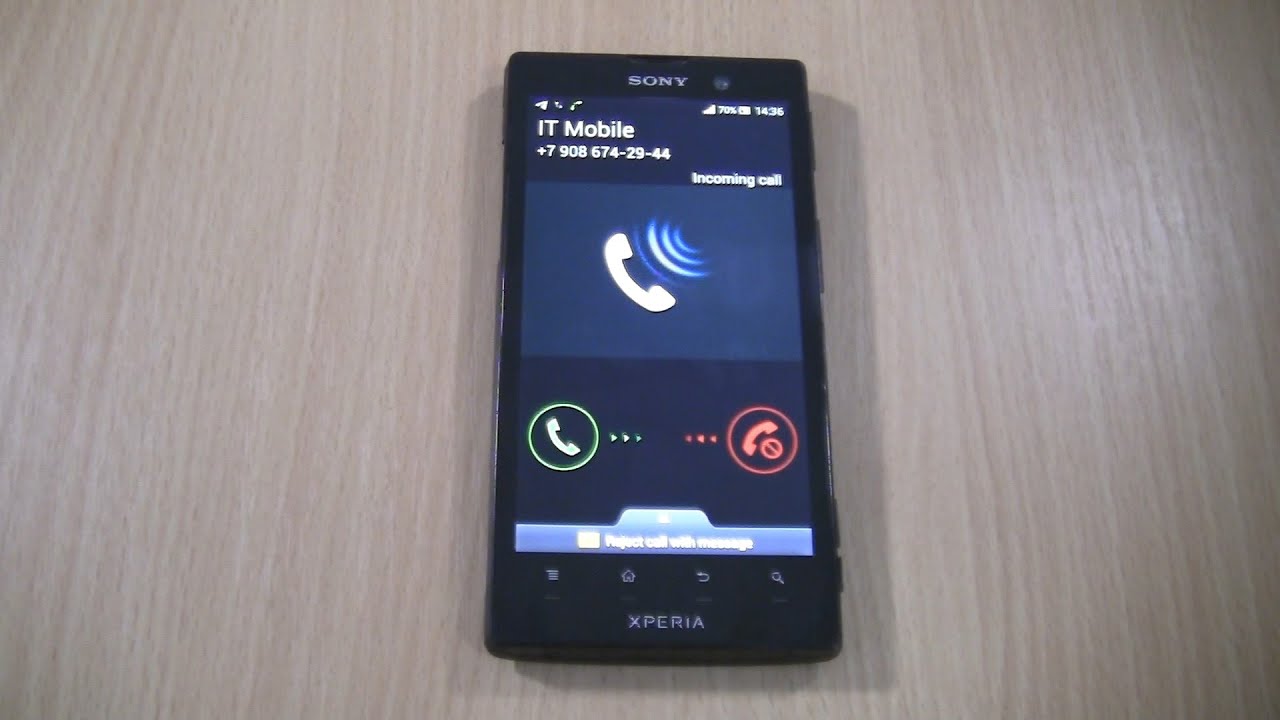 Samsung Galaxy S3 on Sony Xperia ion fake call Incoming call - YouTube