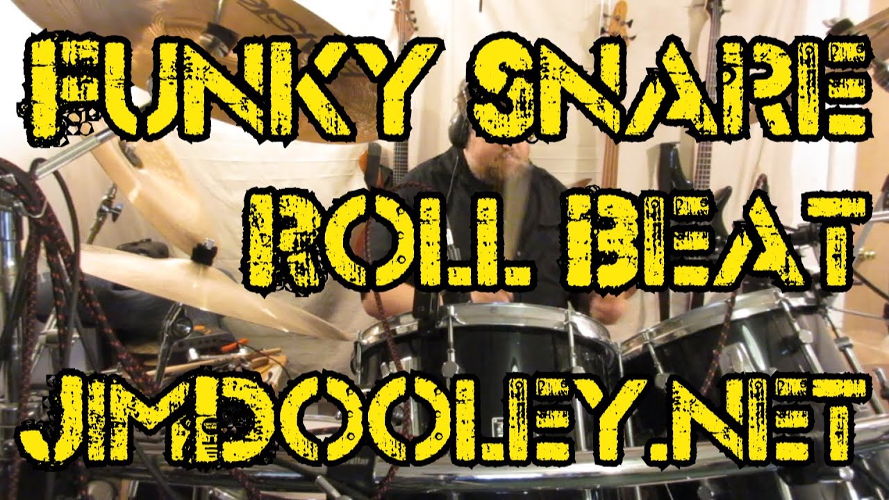 Funky Snare Roll Drum Beat - 115 BPM JimDooley.net - YouTube
