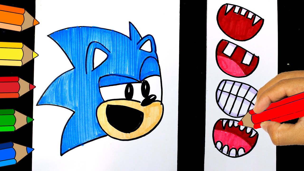 ⭐🟠👉How to Draw SONIC Transformations ⭐Coloring and Drawing SONIC ⭐ Easy ...