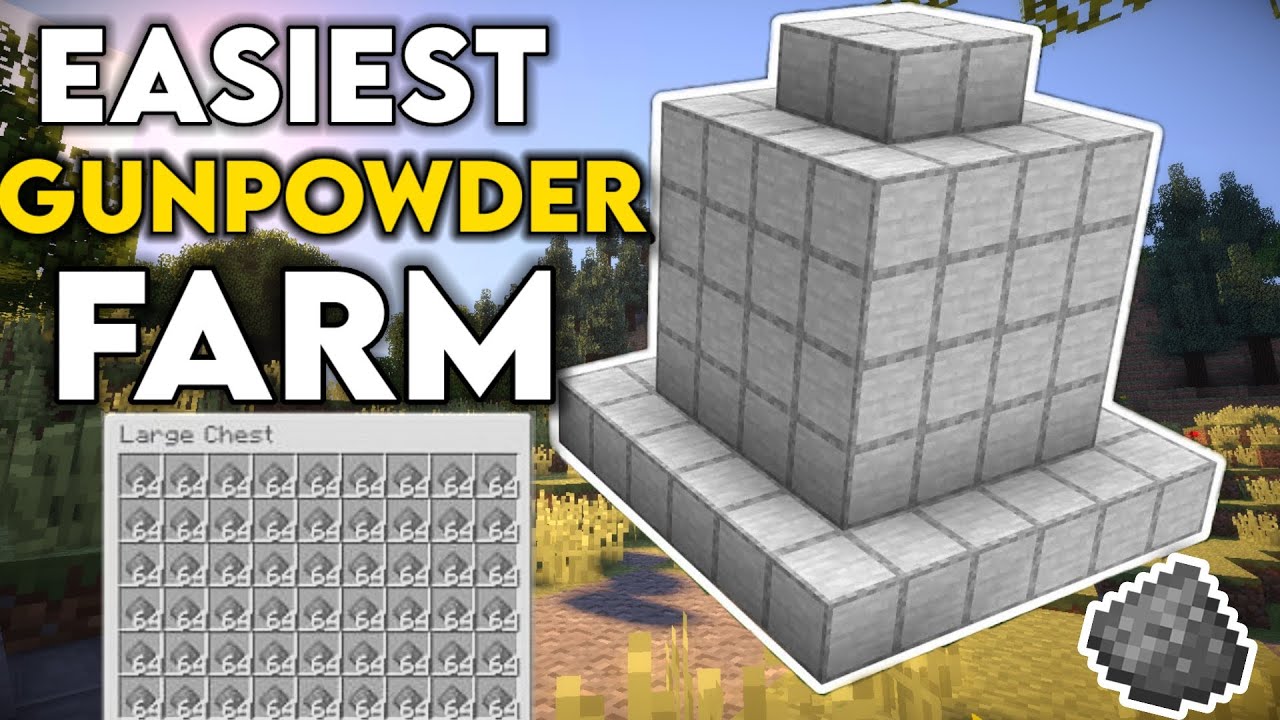 Minecraft ultimate gunpowder farm in Minecraft pocket edition and ...