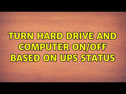 Turn hard drive and computer on/off based on ups status - YouTube