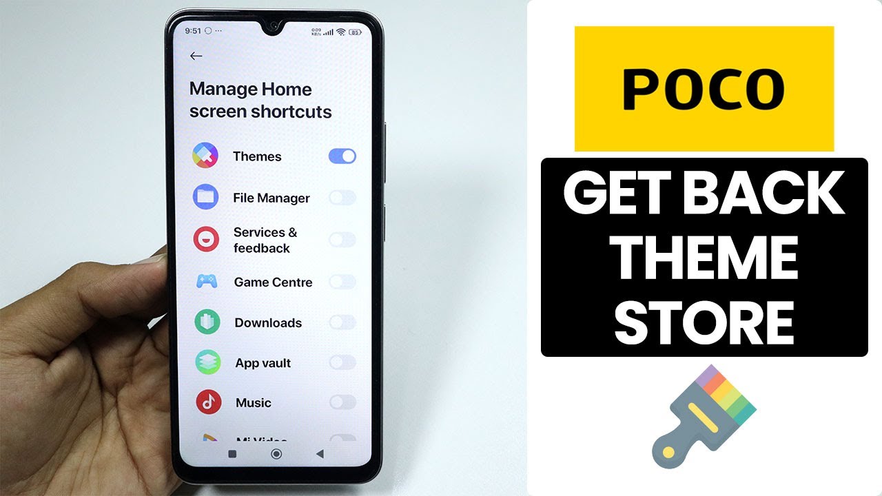 Any Poco Phone: Get Back Theme Store - Theme App Not Showing - YouTube