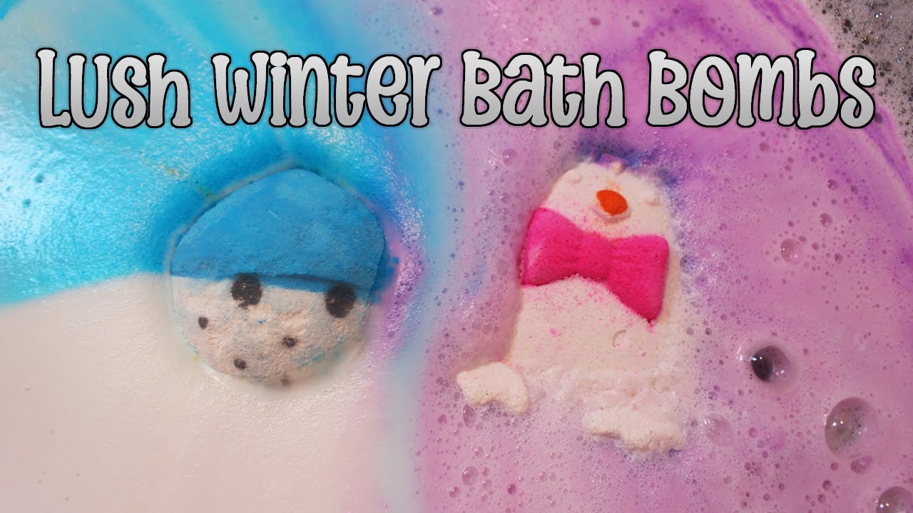 Snowy & Penguin - Lush Winter Bath Bomb Demo - YouTube