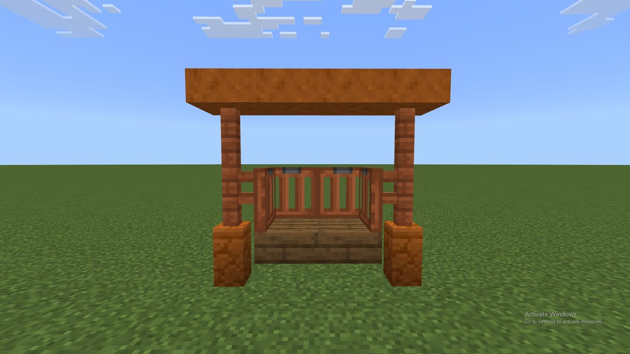 How To Make A Swing Chair In Minecraft - YouTube