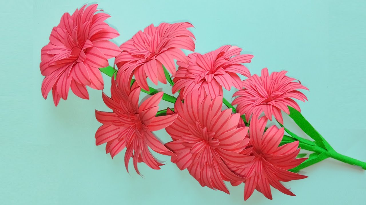 How To Make Easy and Beautiful Paper Flower Making Tutorial - YouTube