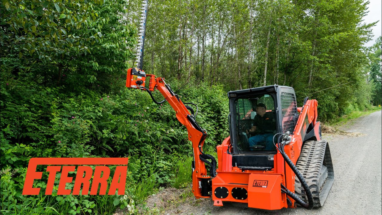 Skid Steer & Excavator Sickle Bar Mower Demo Footage | Eterra - YouTube