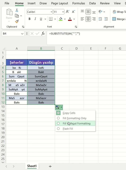 Substitute Proper Funksiyalarının Kombinasiyası Excel Exceltips Exceltricks Datafactoryaz